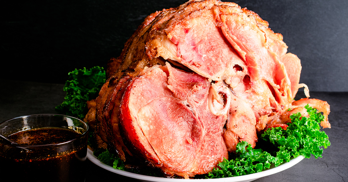 Spiced Ham with Bourbon Brown Mustard and Praline Glaze - Distinctive ...